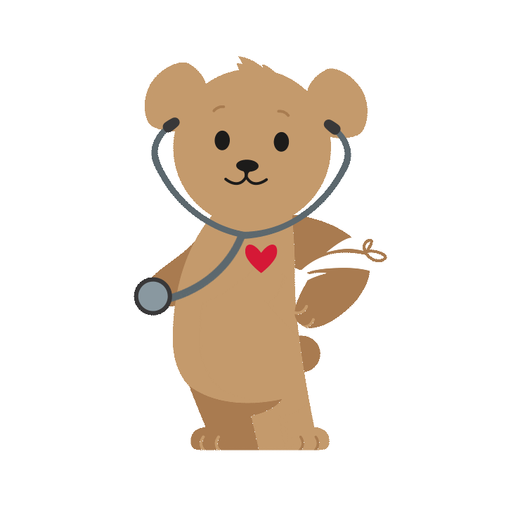 Check Up Teddy Bear Sticker by CHOC Children's for iOS & Android | GIPHY