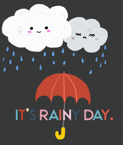 Rainy Day Rain GIF by Babybluecat - Find & Share on GIPHY