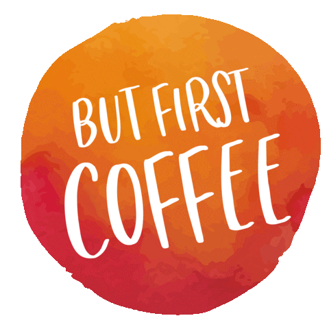 Working First Coffee Sticker by infodesignerin for iOS & Android | GIPHY