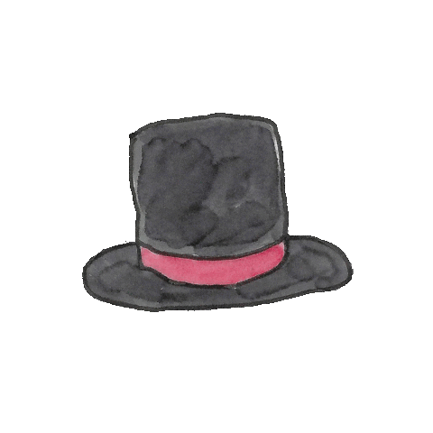 Top Hat Party Sticker by katdrawsit for iOS & Android | GIPHY