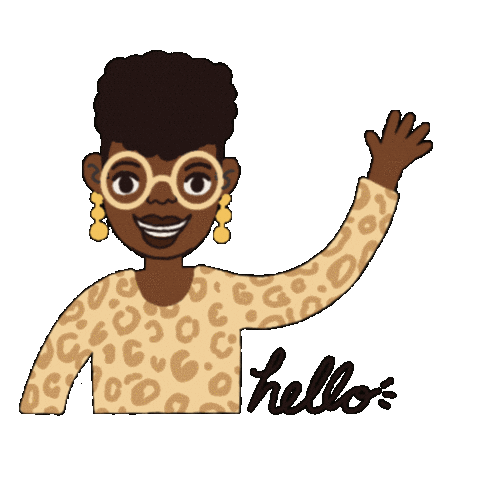 Black Girl Hello Sticker by Coily and cute for iOS & Android | GIPHY