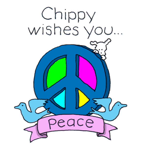 Peace GIF by Chippy the Dog - Find & Share on GIPHY