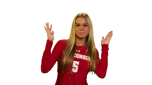 Wisconsin Womens Volleyball Riley Bell Sticker by Wisconsin Badgers for ...