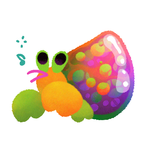 Happy Hermit Crab Sticker by pikaole for iOS & Android | GIPHY