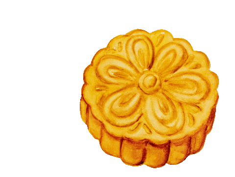 Moon Cake Sticker by Color Snack Creative Studio for iOS & Android | GIPHY
