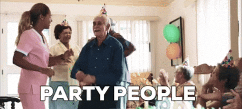 Old People Party Gif