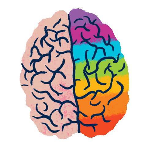 Illustration Brain Sticker by Your One and Only for iOS & Android | GIPHY