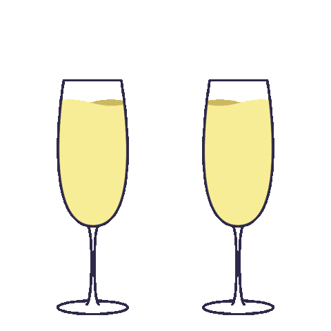 Champagne Toast Sticker by TWINOAKS for iOS & Android | GIPHY