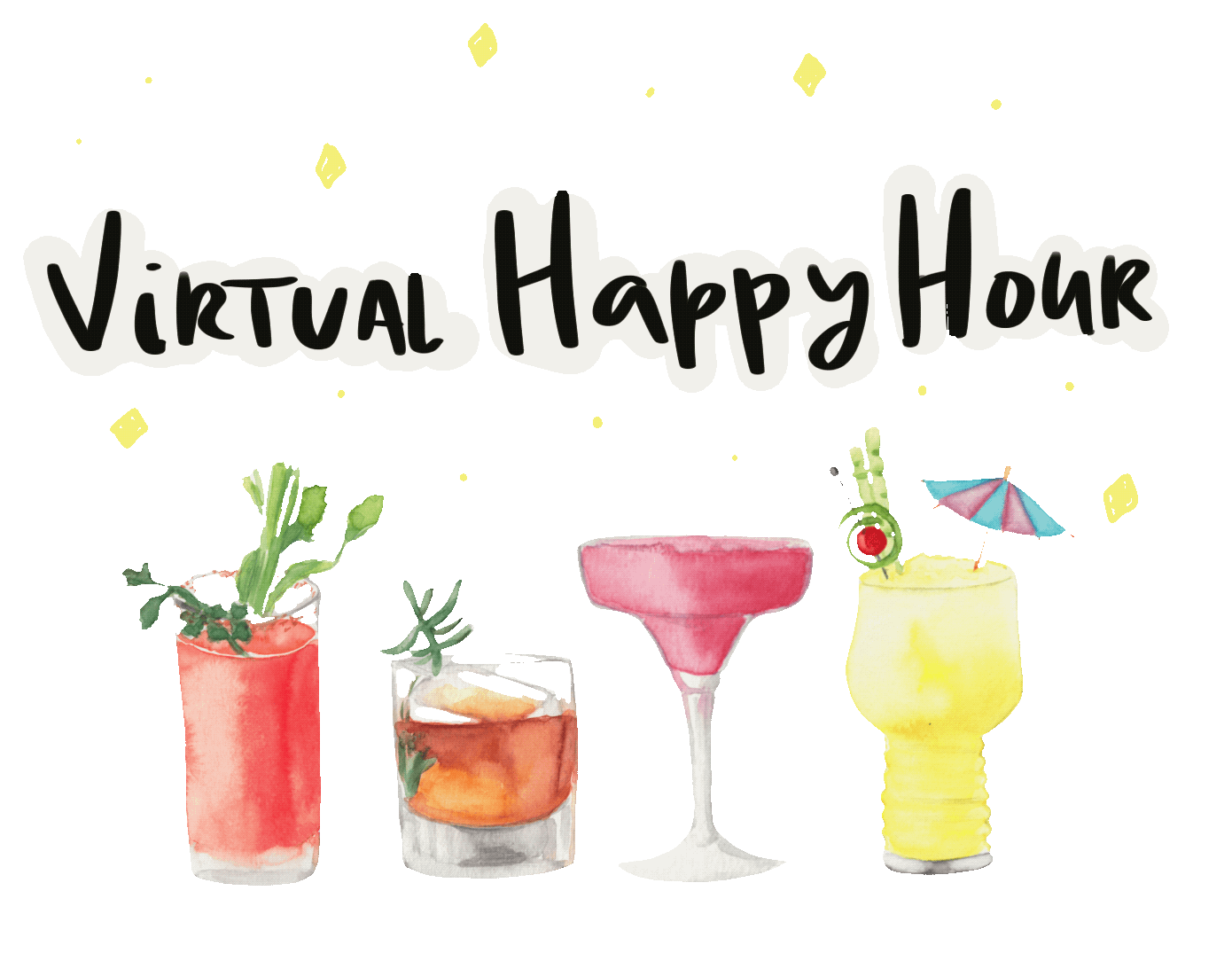 Happy Hour Cocktails Sticker by Color Snack Creative Studio for iOS ...