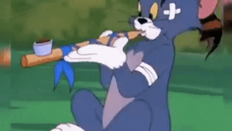 Tom And Jerry Smoking Gif