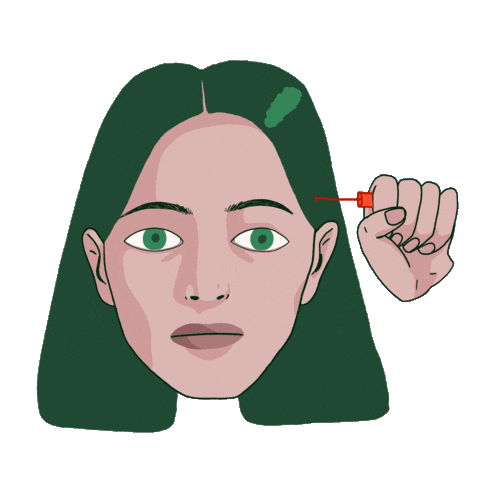 Yeah Right Eye Roll Sticker by Lily Padula for iOS & Android | GIPHY