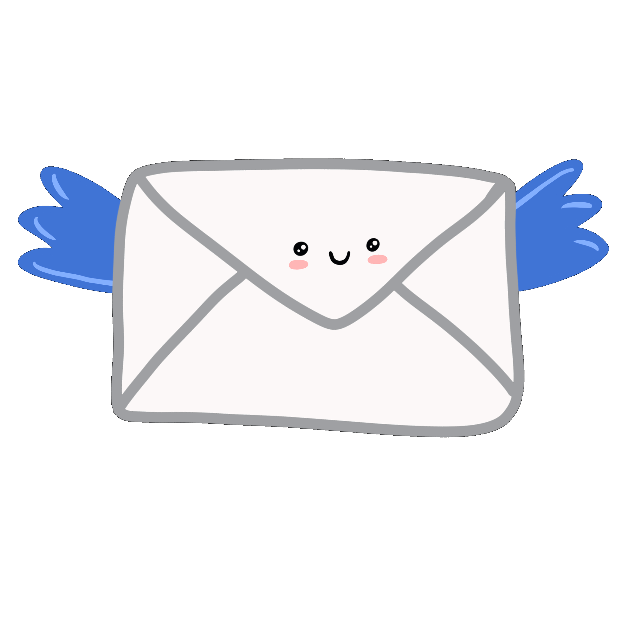 Flying Love Letter Sticker by ElisaBasilisa for iOS & Android | GIPHY