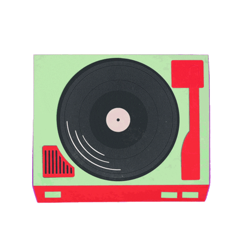 Record Player Animation Sticker by mrjonjon for iOS & Android | GIPHY