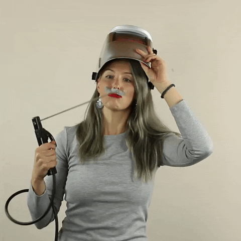 Helmet Welding GIF by Nový start - Find & Share on GIPHY