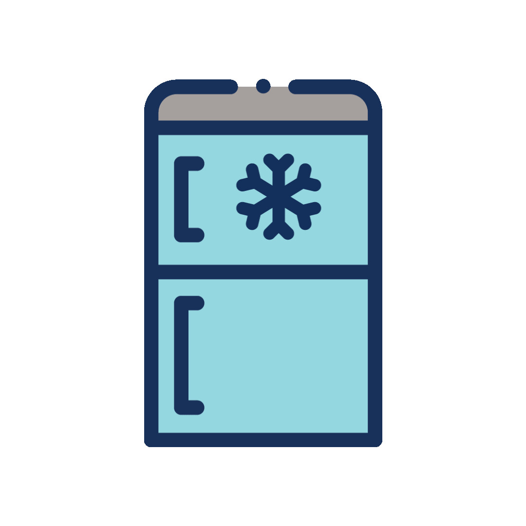 Freeze Refrigerator Sticker by CadenceKitchen for iOS & Android | GIPHY