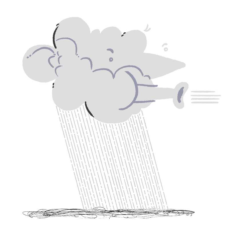 Rain Cloud Sticker by GarethBrownIllustration for iOS & Android | GIPHY