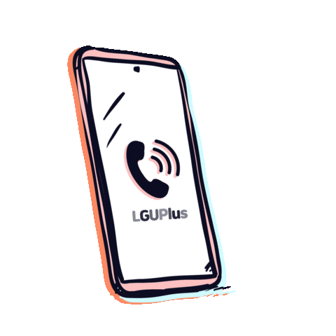 Pink Phone Sticker by LG Uplus for iOS & Android | GIPHY