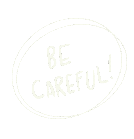 Warning Be Careful Sticker by Demic for iOS & Android | GIPHY