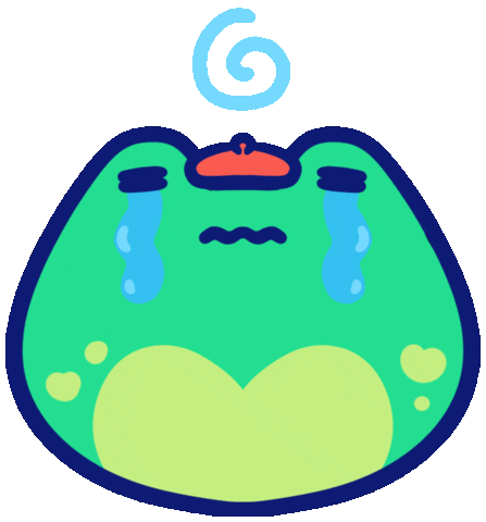 Sad Frog Sticker by Sunshunes for iOS & Android | GIPHY