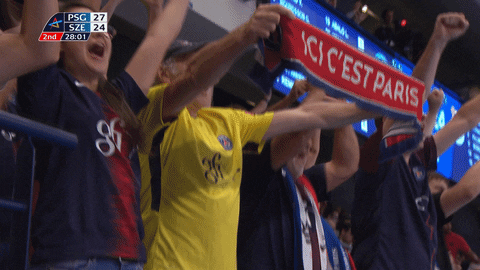Happy Sport GIF by Paris Saint-Germain Handball - Find & Share on GIPHY