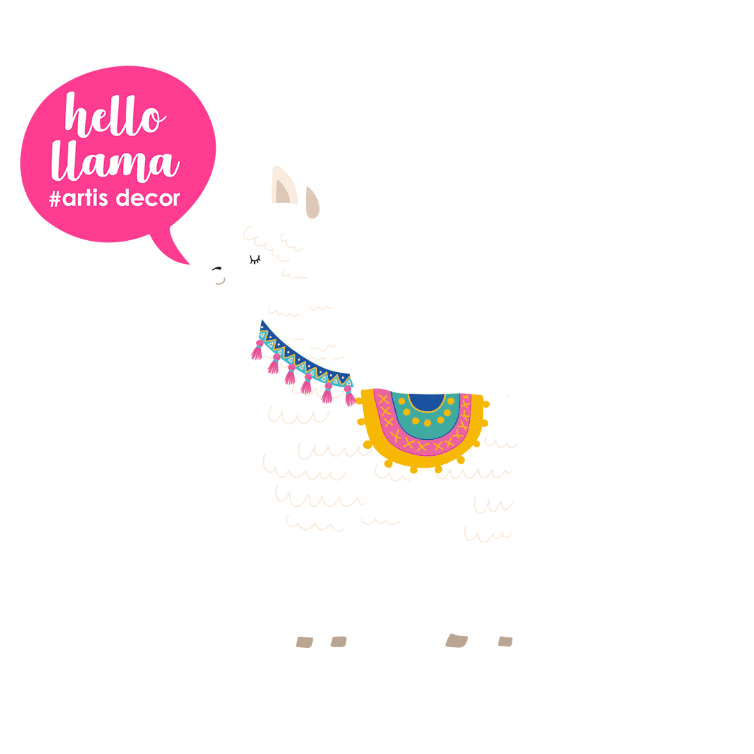 Llama Hello Sticker by decomansl for iOS & Android | GIPHY
