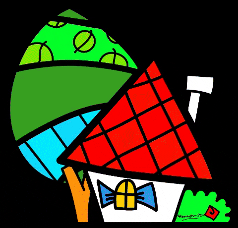 Family House GIF by Romero Britto - Find & Share on GIPHY