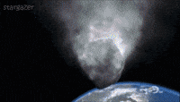 Asteroid Hits Earthmoving Gif