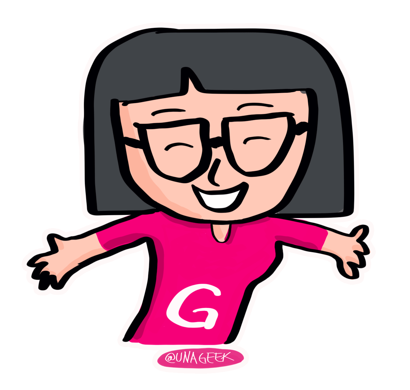 Happy Nerd Sticker by Una Geek for iOS & Android | GIPHY