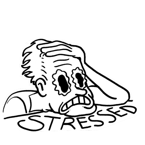 Stressed Illustration Sticker for iOS & Android | GIPHY