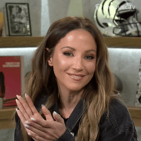 Kay Adams Applause GIF by FanDuel - Find & Share on GIPHY