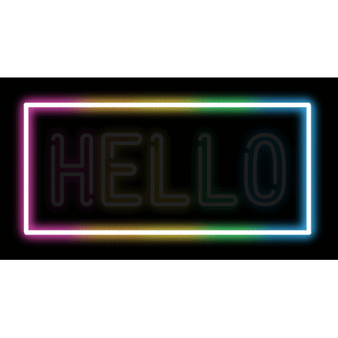 Rainbow Hello Sticker for iOS & Android | GIPHY