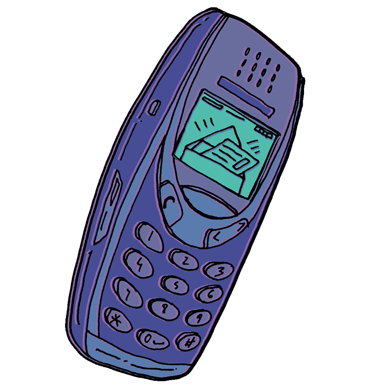 Old School Phone Sticker by Bear Hands for iOS & Android | GIPHY