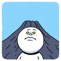 Sticker Line Moon Angry