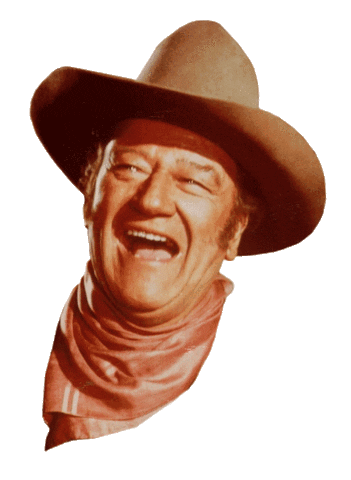 Happy John Wayne Sticker by John Wayne Enterprises for iOS & Android ...