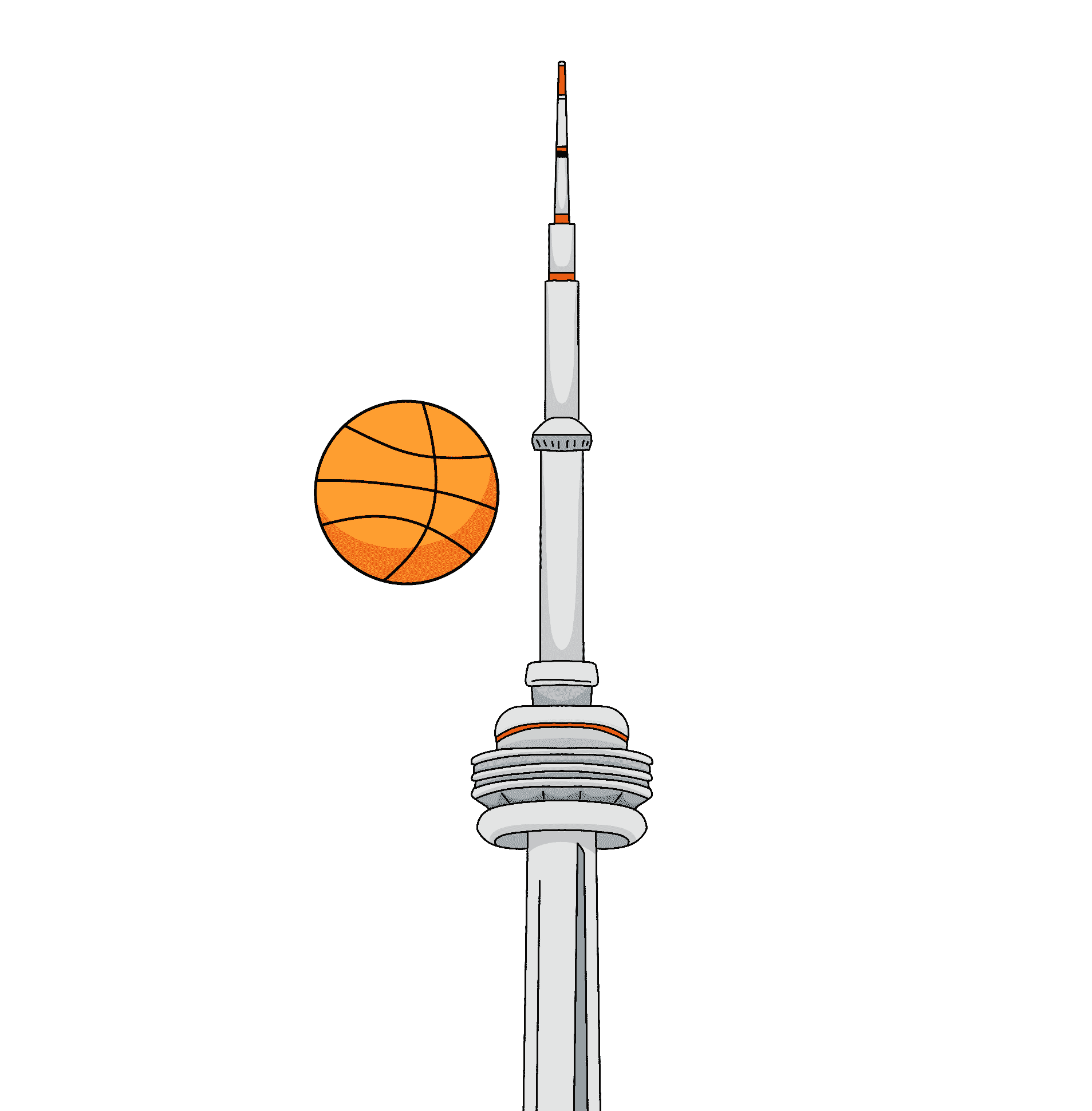 Cn Tower Nba Sticker by bangerooo for iOS & Android | GIPHY