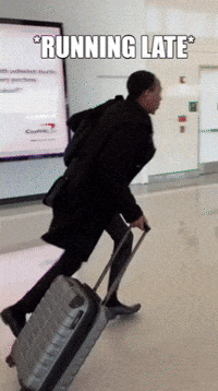Running With Suitcase Gif