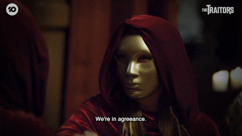 Traitor Agree GIF by The Traitors Australia - Find & Share on GIPHY