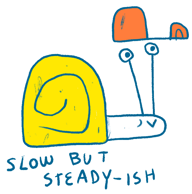 Hard Work Slug Sticker by Alfonso de Anda for iOS & Android | GIPHY