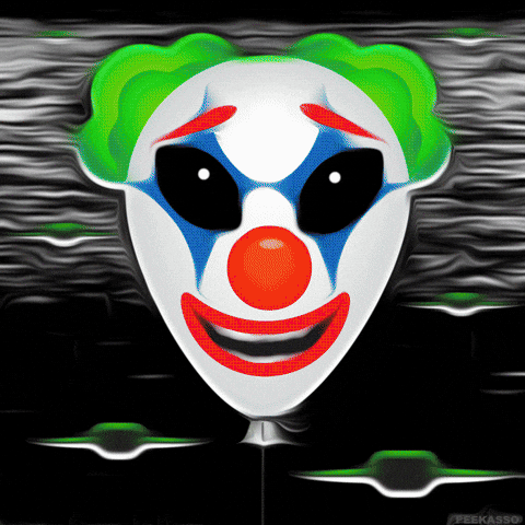 Good Morning Clown GIF by PEEKASSO - Find & Share on GIPHY
