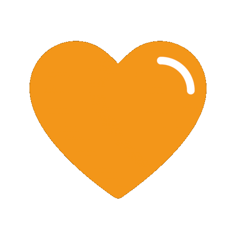 Heart Orange Sticker by goldfishswimschool for iOS & Android | GIPHY