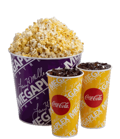 Coca Cola Popcorn Sticker by Megaplex Theaters for iOS & Android | GIPHY