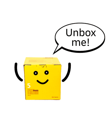 Unboxing Parcel Sticker by DHL Express for iOS & Android | GIPHY