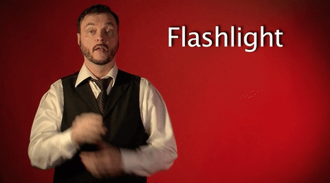 Sign Language Flashlight GIF by Sign with Robert - Find & Share on GIPHY
