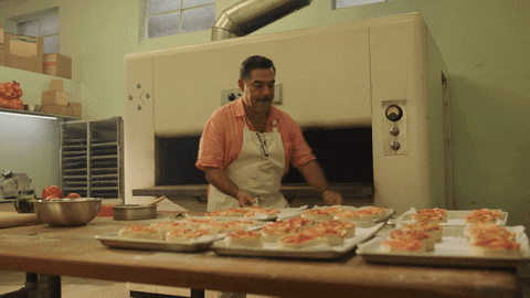 Baking Carlos Gomez GIF by ABC Network - Find & Share on GIPHY