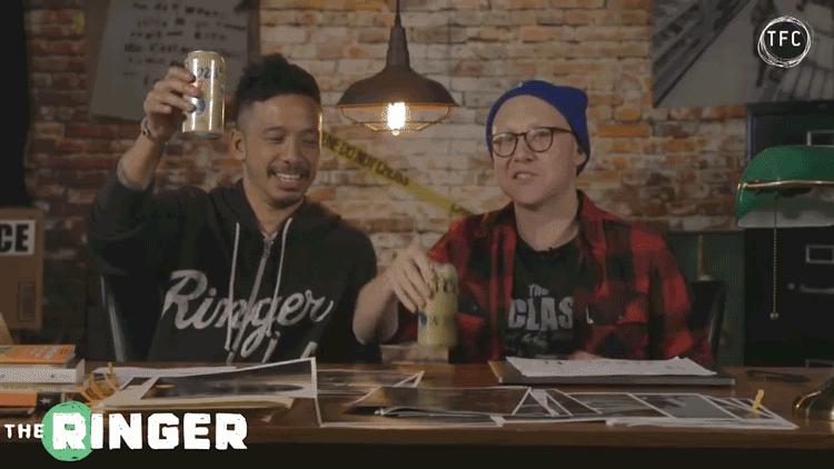 Chris Ryan Cheers GIF by The Ringer - Find & Share on GIPHY