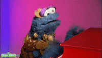 Cookie Monster Waiting Gif