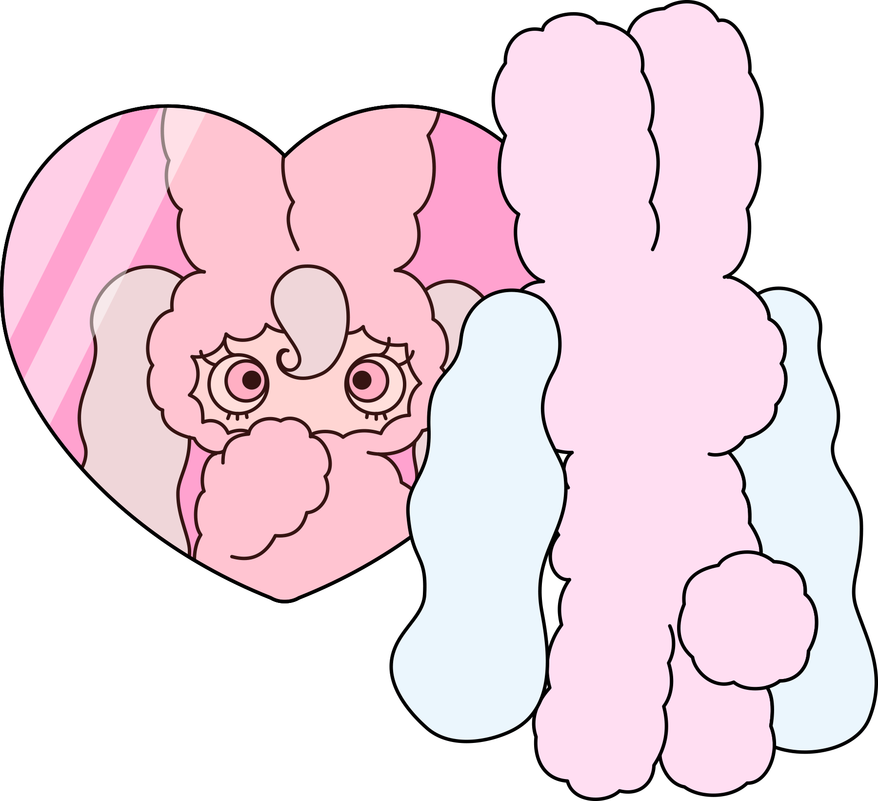 Heart Mirror Sticker by mineco for iOS & Android | GIPHY