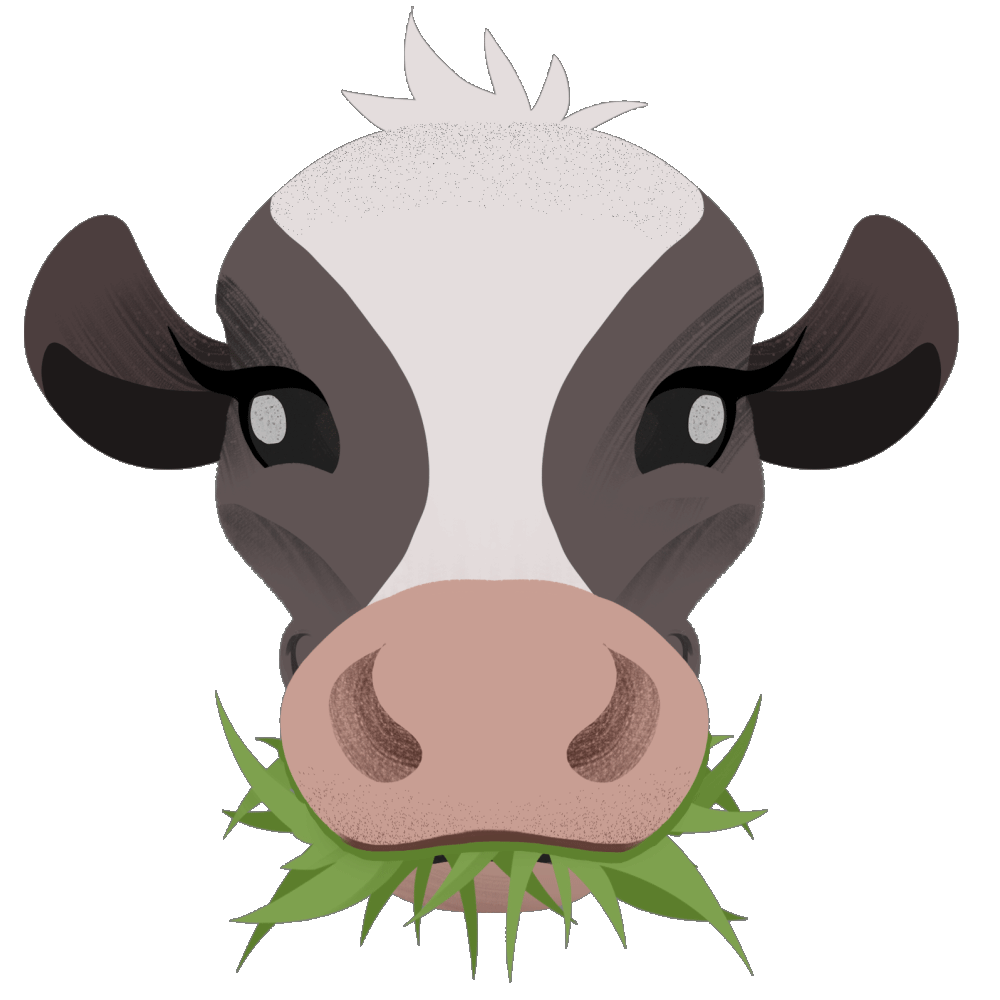Cow Head Eating Sticker by Terra Nostra for iOS & Android | GIPHY