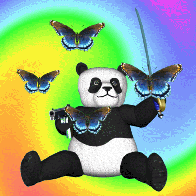 Panda Smashing Computer Gif