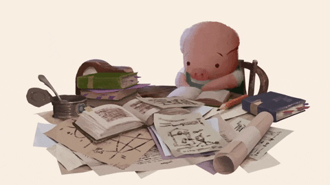 Pig Reading GIF by Tonko House - Find & Share on GIPHY